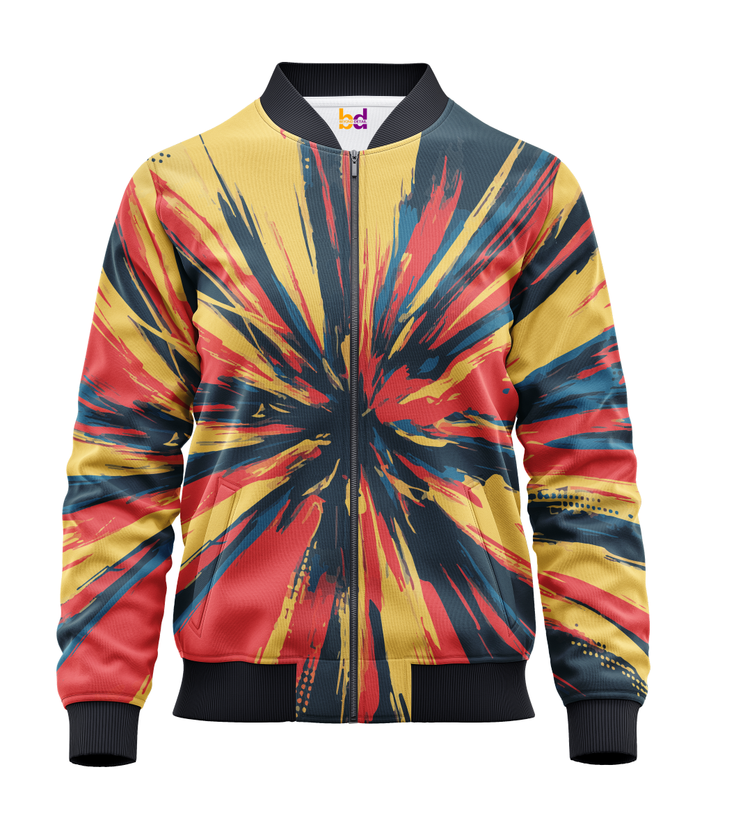 Colorful Brushes Bomber Jacket – Beyond Detail Pakistan