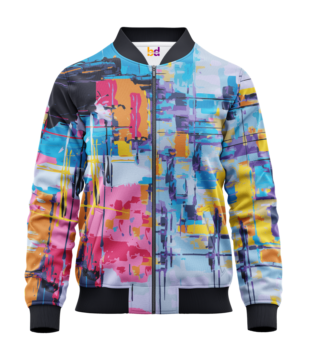 Colorful Painting Bomber Jacket – Beyond Detail Pakistan